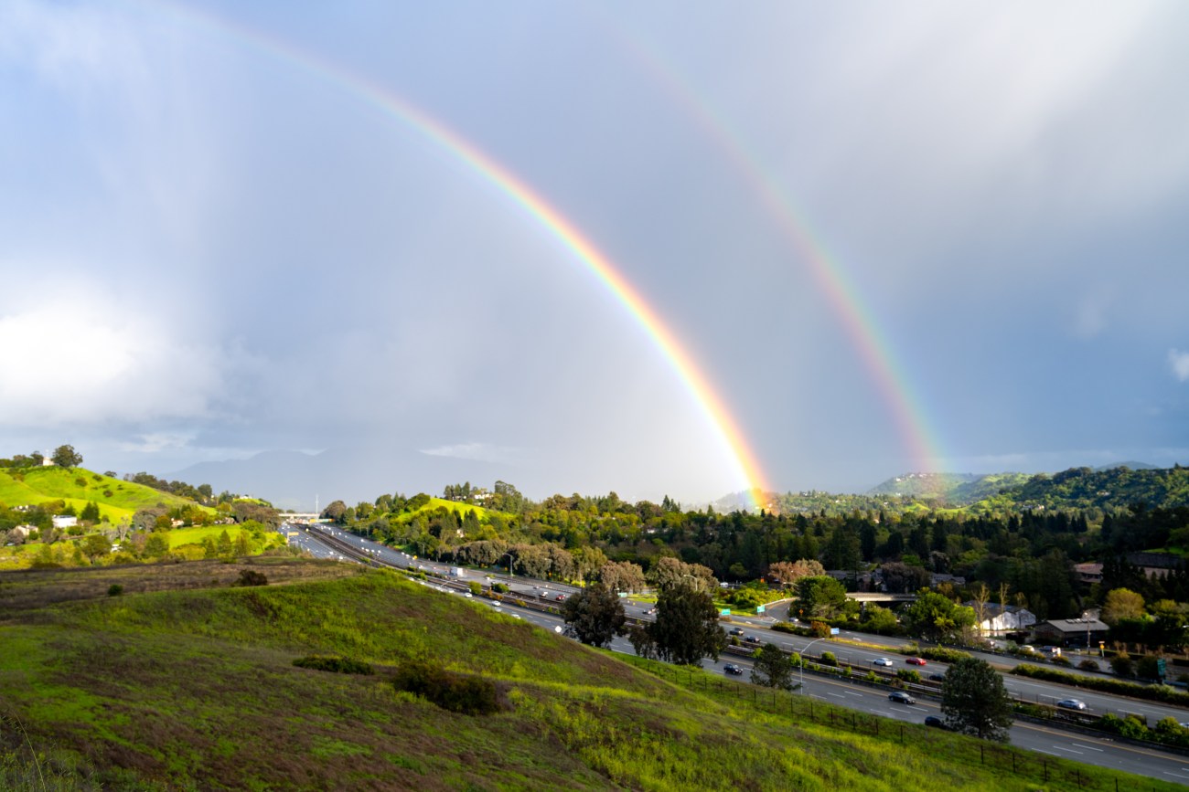 Photos: Bizarre Weather Leads To Rare Double Rainbow Over Walnut Creek ...